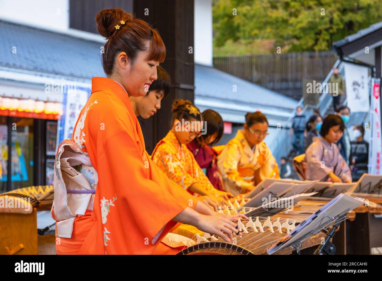 Kumamoto, Japan - Nov 23 2022: Unidentified group of people perform ...