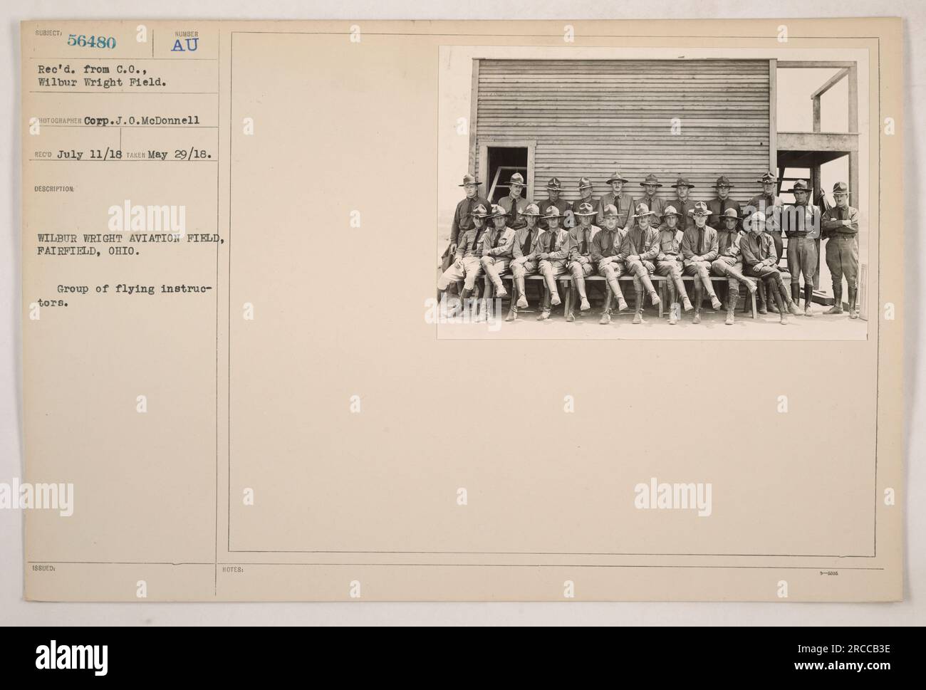 The image shows a group of flying instructors at Wilbur Wright Aviation ...