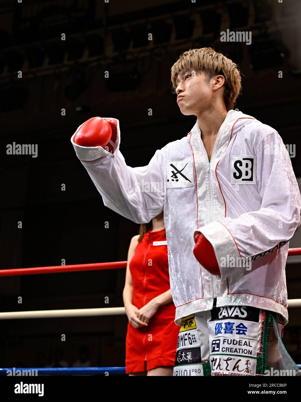 Tokyo, Japan. 11th July, 2023. Japan's Taku Kuwahara before the OPBF ...