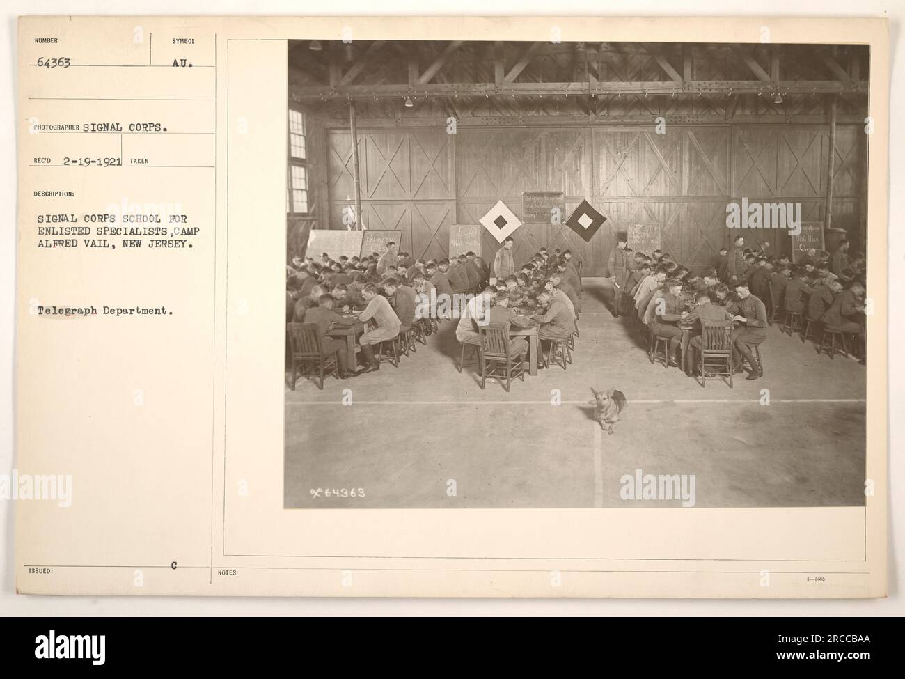 Enlisted specialists receiving signal corps training at Camp Alfred ...