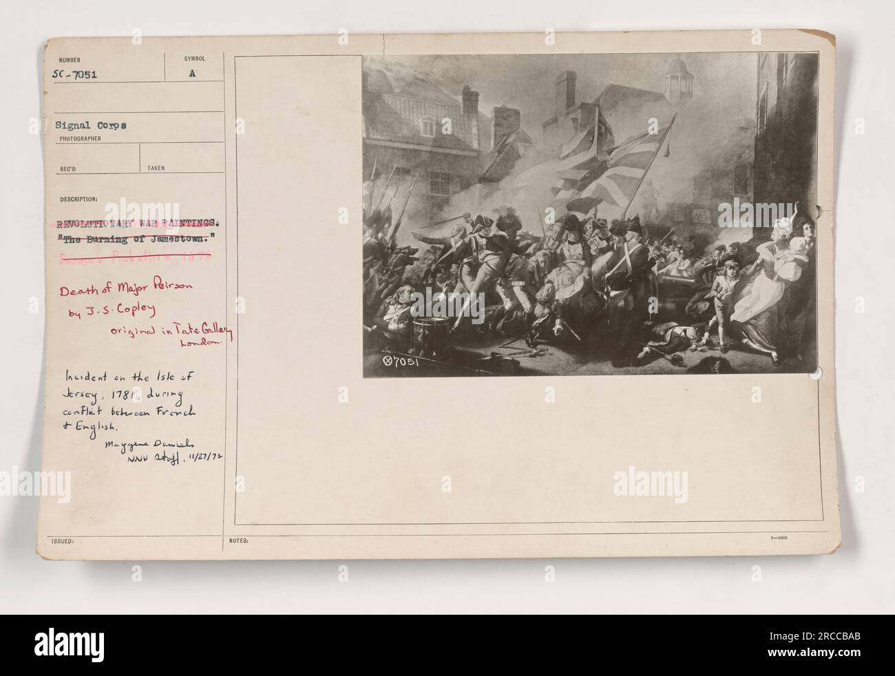 "Image documenting the death of Major Pearson during World War One. The ...