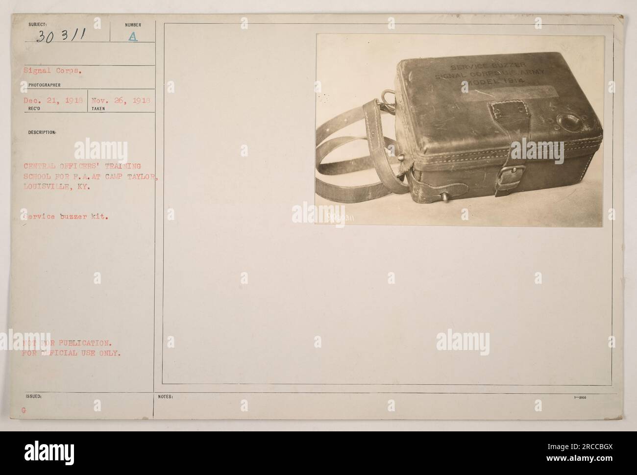 A service buzzer kit being used at the Central Officers' Training ...