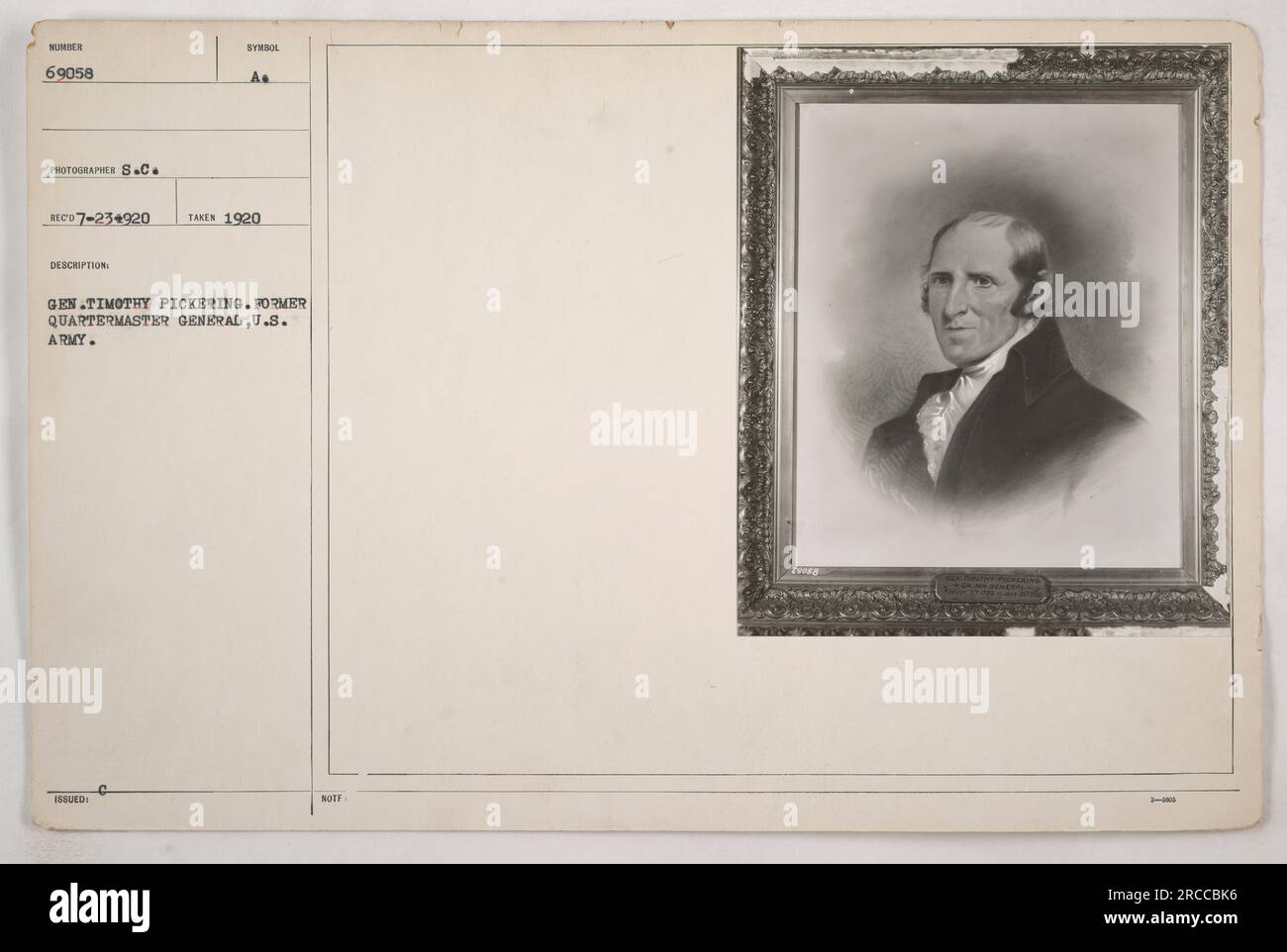 Gen. Timothy Pickering, former Quartermaster General of the U.S. Army ...