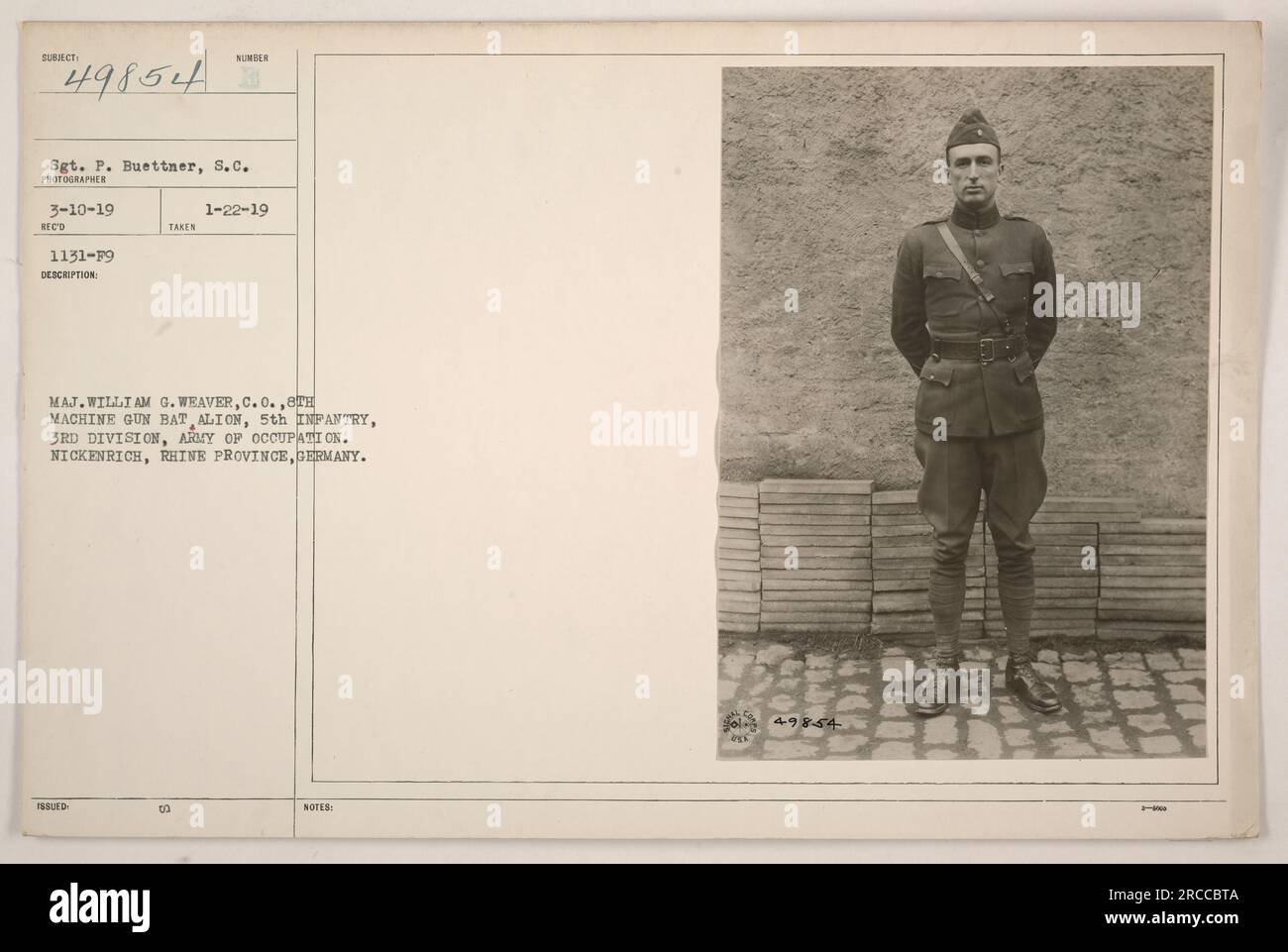 Issued nunser maj william g weaver hi-res stock photography and images ...