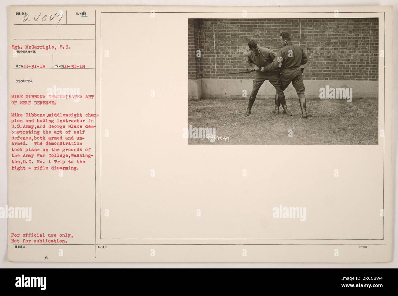 Sgt. McGarrigle captured photo SC-24047, featuring Mike Gibbons, a ...