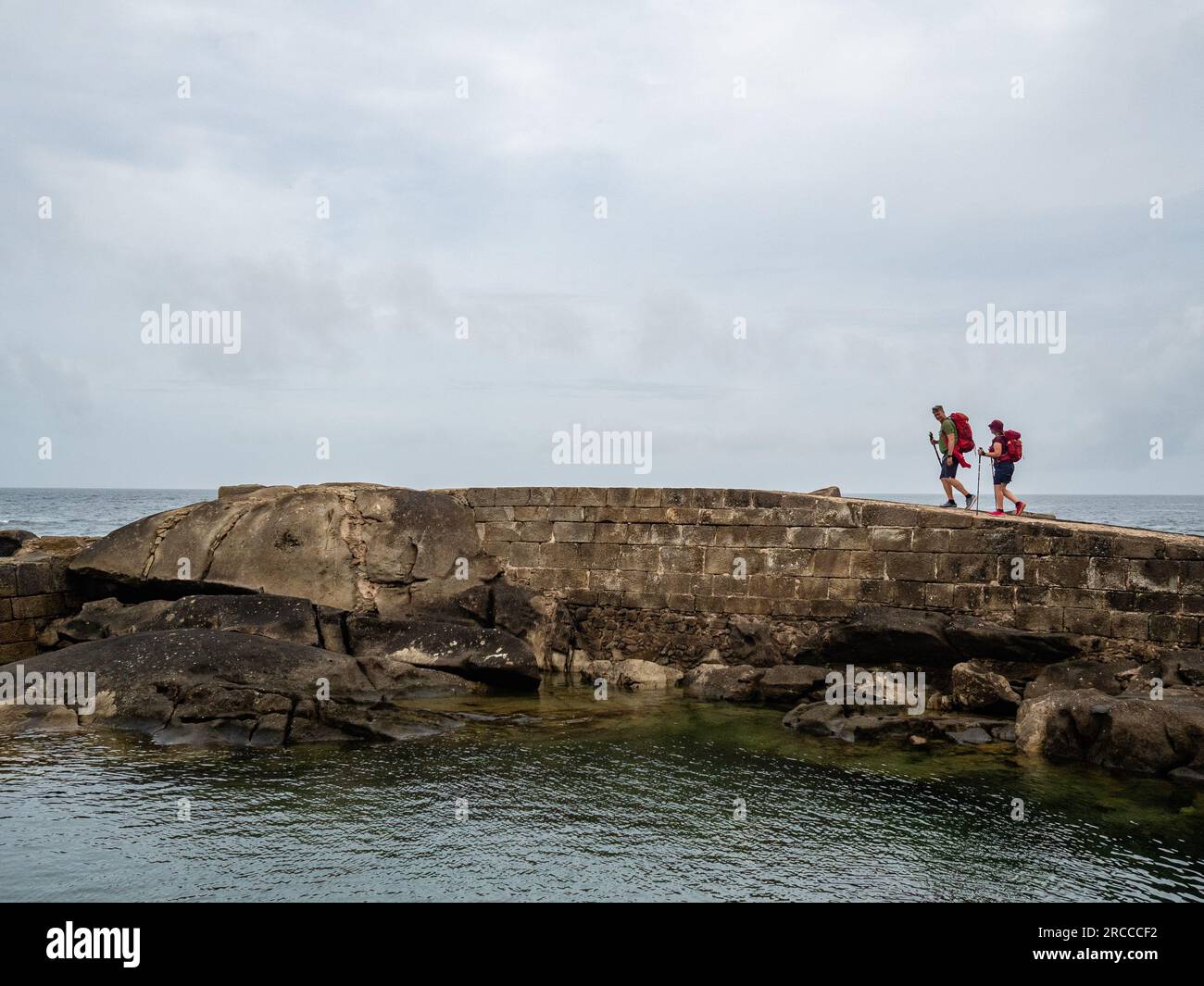 Two pilgrims seen walking hi-res stock photography and images - Alamy