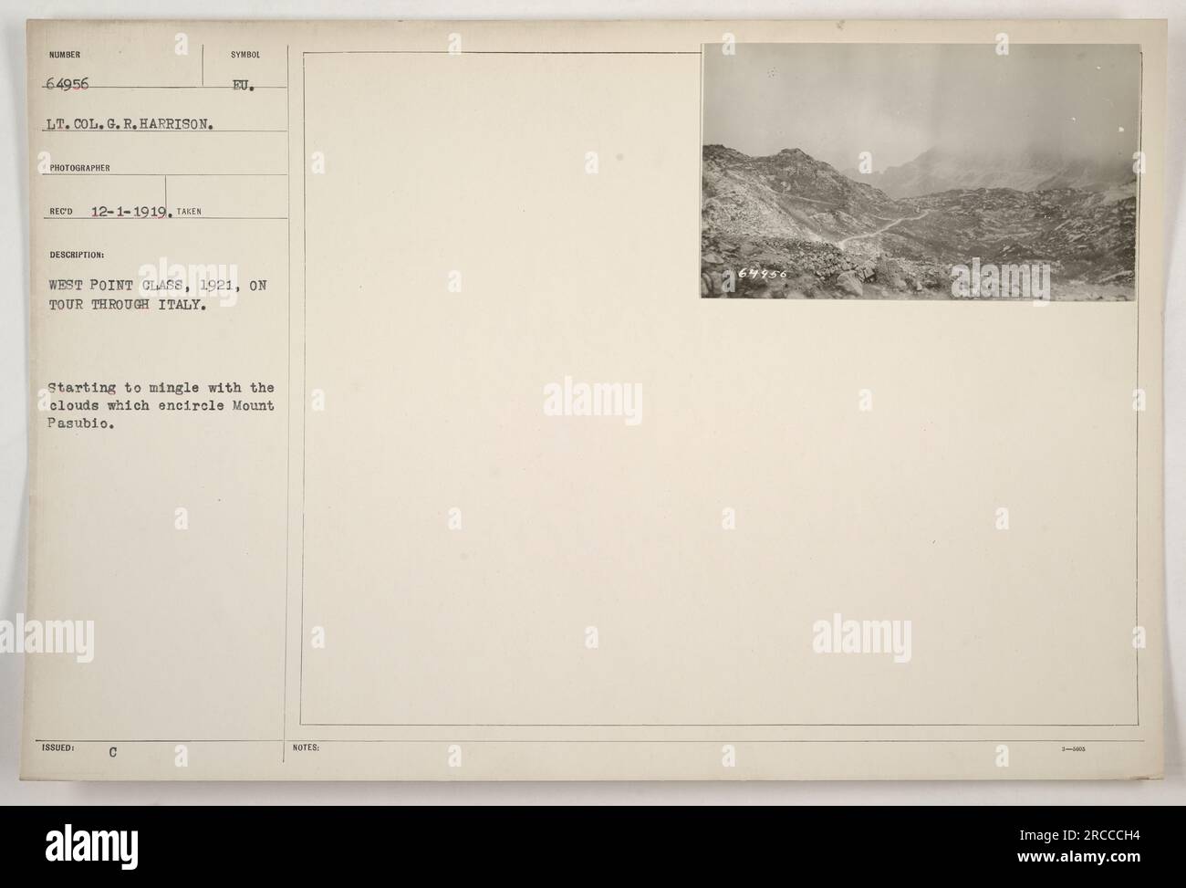 West Point Class of 1921 on a tour through Italy. Lieutenant Colonel G ...