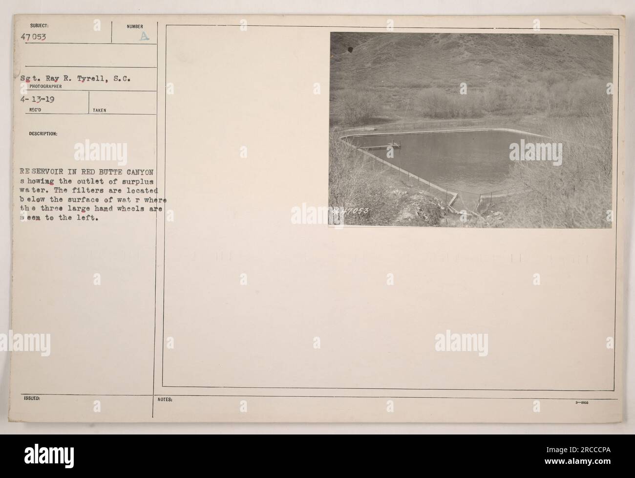Reservoir in Red Butte Canyon showcasing the discharge of excess water ...