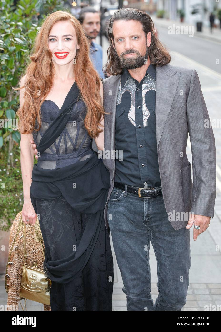 London, UK. 13th July, 2023. Elizabeth (Lizzy) Jagger and guest. Models ...