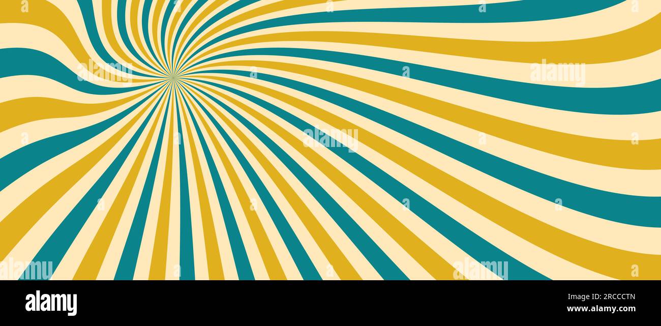 Spinning radial lines background. Yellow green curved sunburst ...