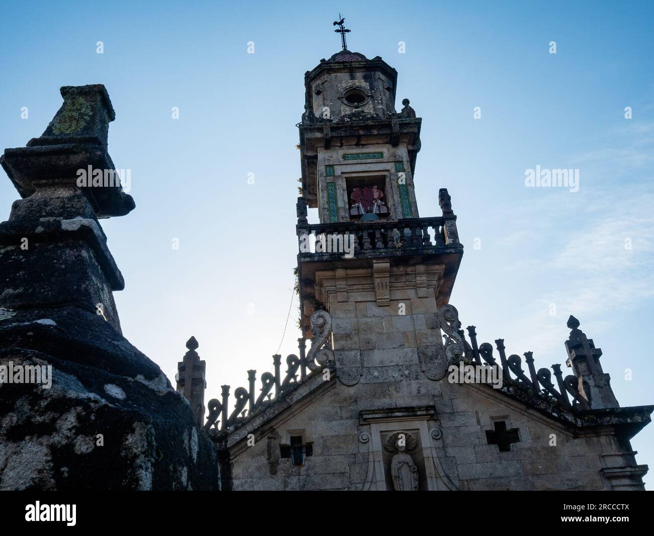 June 8, 2023, Vigo, Pontevedra, Portugal: A view of a Galician church ...