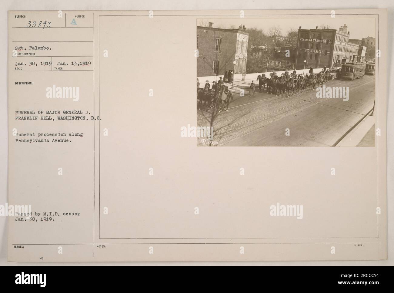 Funeral procession of Major General J. Franklin Bell, held in ...