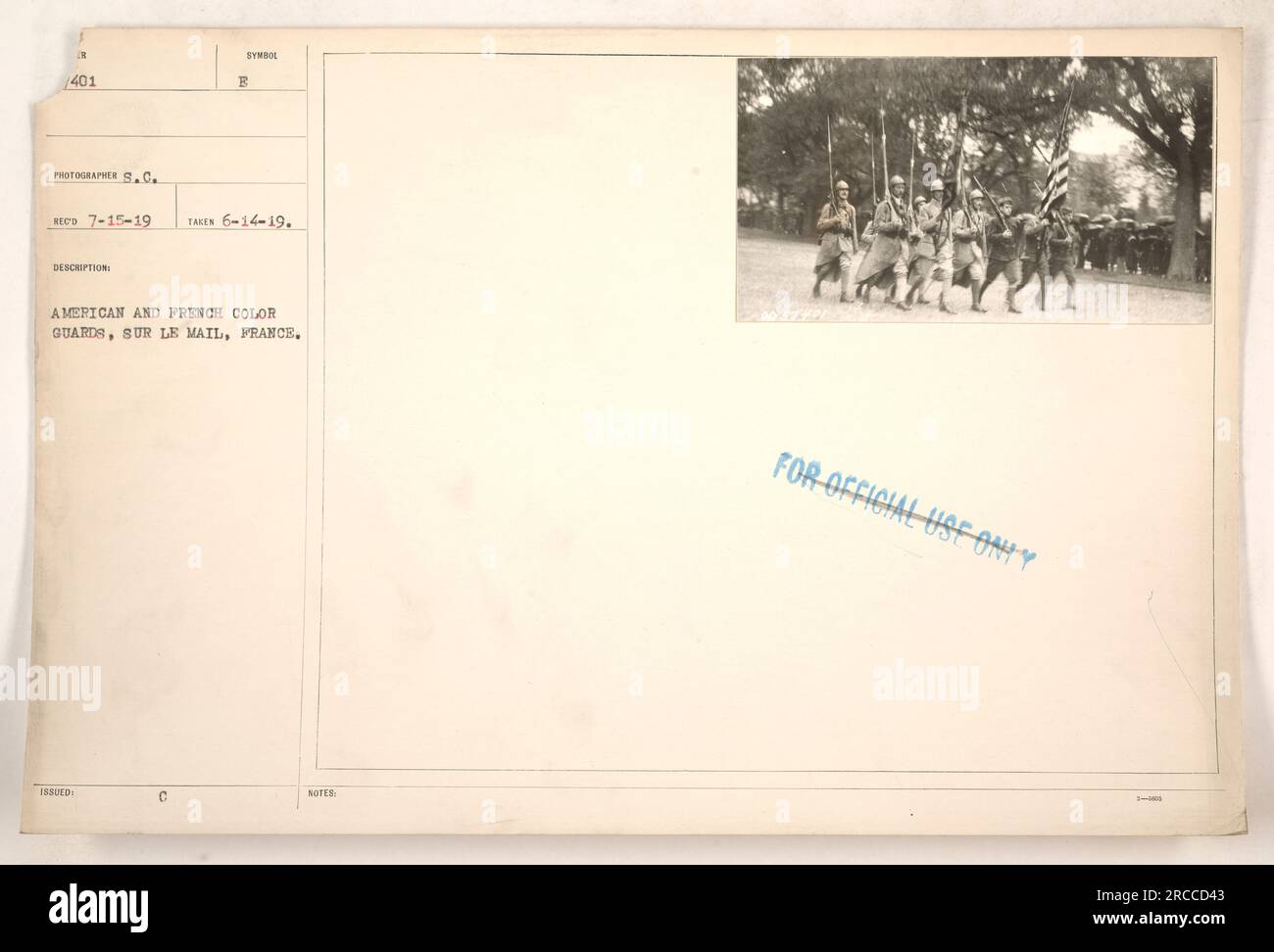 American and French color guards perform a joint ceremony on Sur Le ...