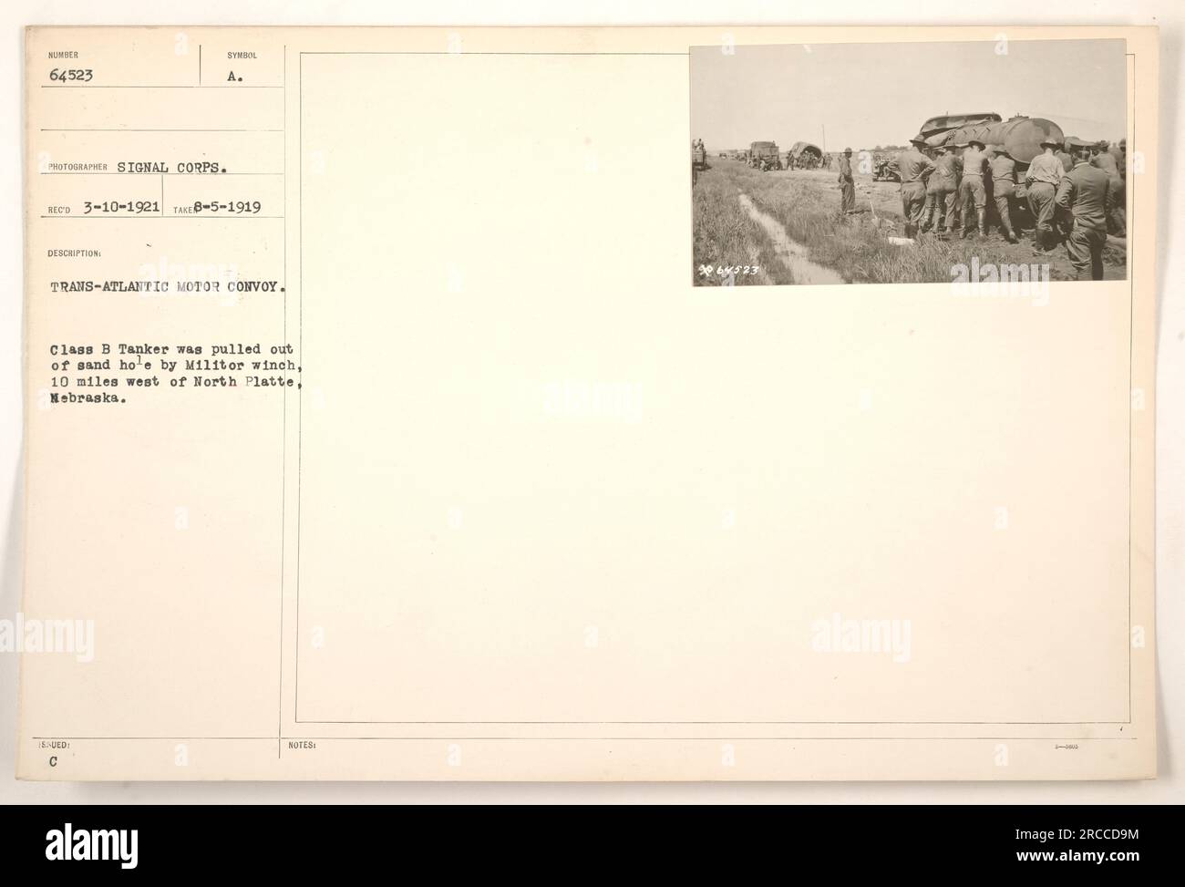 This photograph shows a Trans-Atlantic Motor Convoy during World War ...