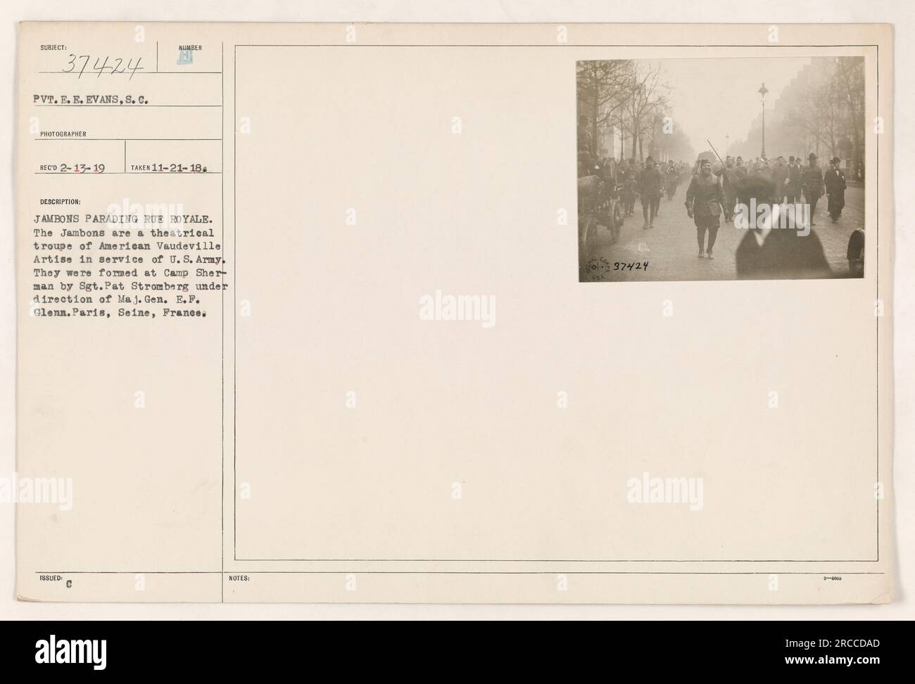 "Pvt. E. E. Evans photographed the Jambons, a theatrical troupe of ...