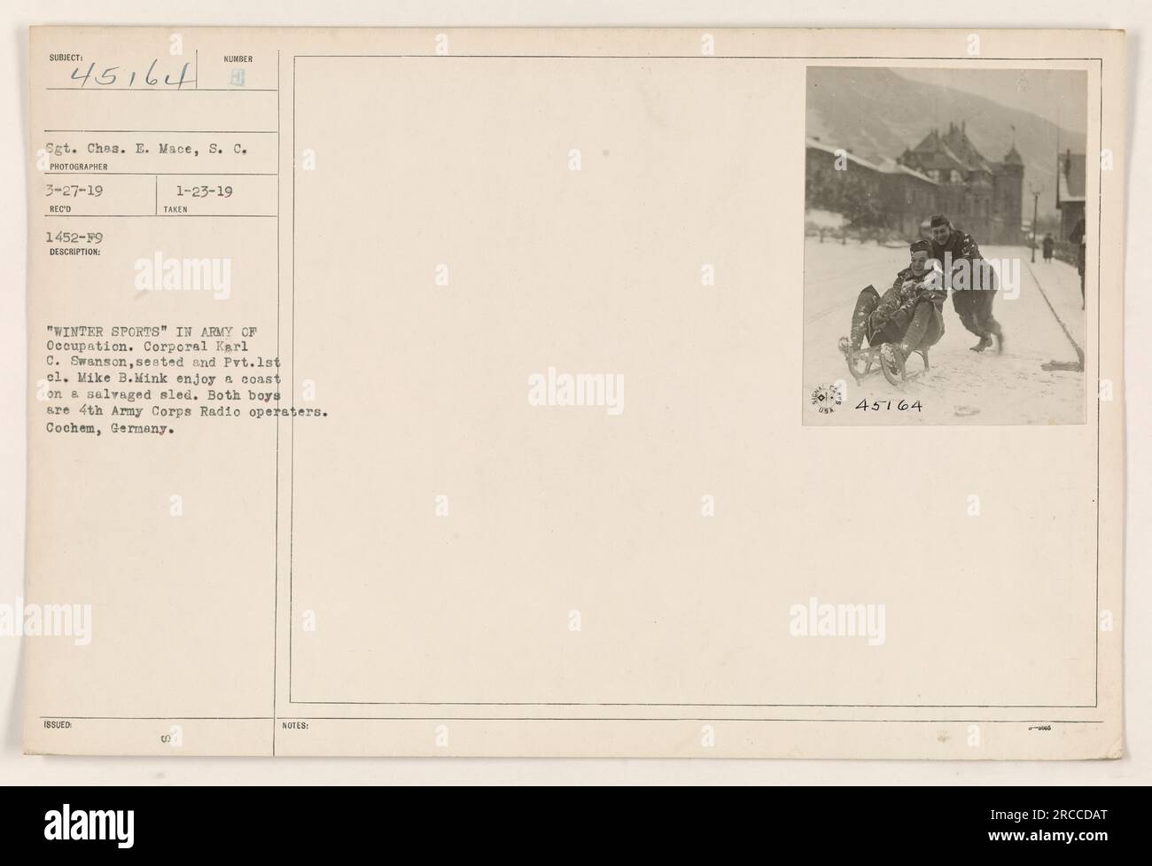 Corporal karl c swanson hi-res stock photography and images - Alamy