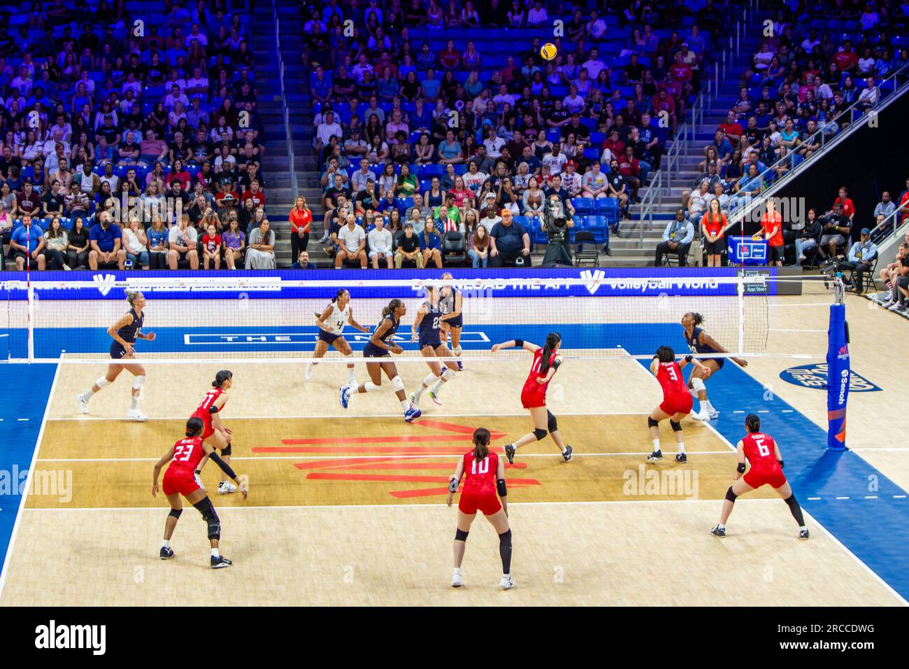 Arlington, Texas, USA. 12th July, 2023. Volleyball Nations League teams ...