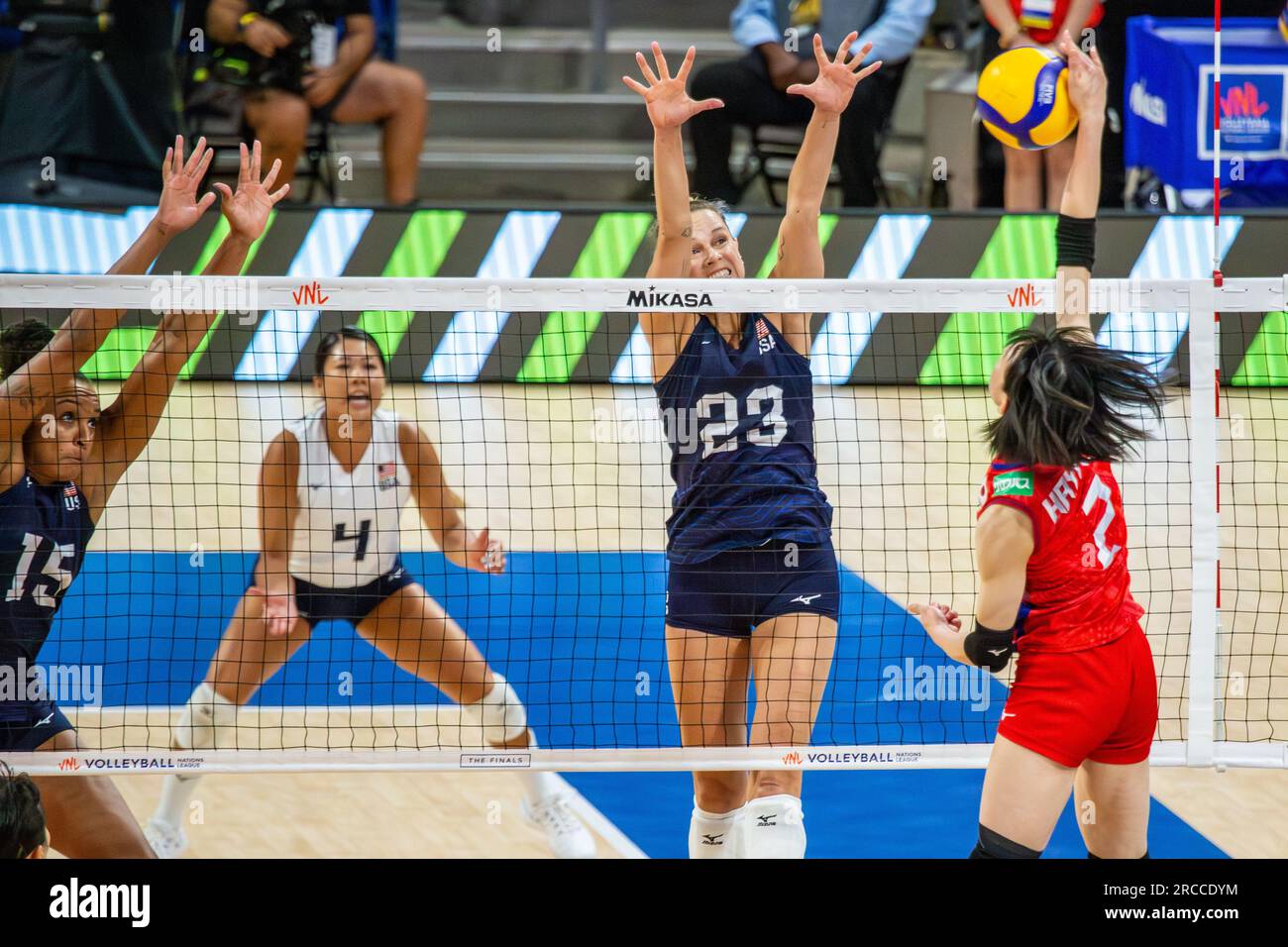 Arlington, Texas, USA. 12th July, 2023. Volleyball Nations League teams ...