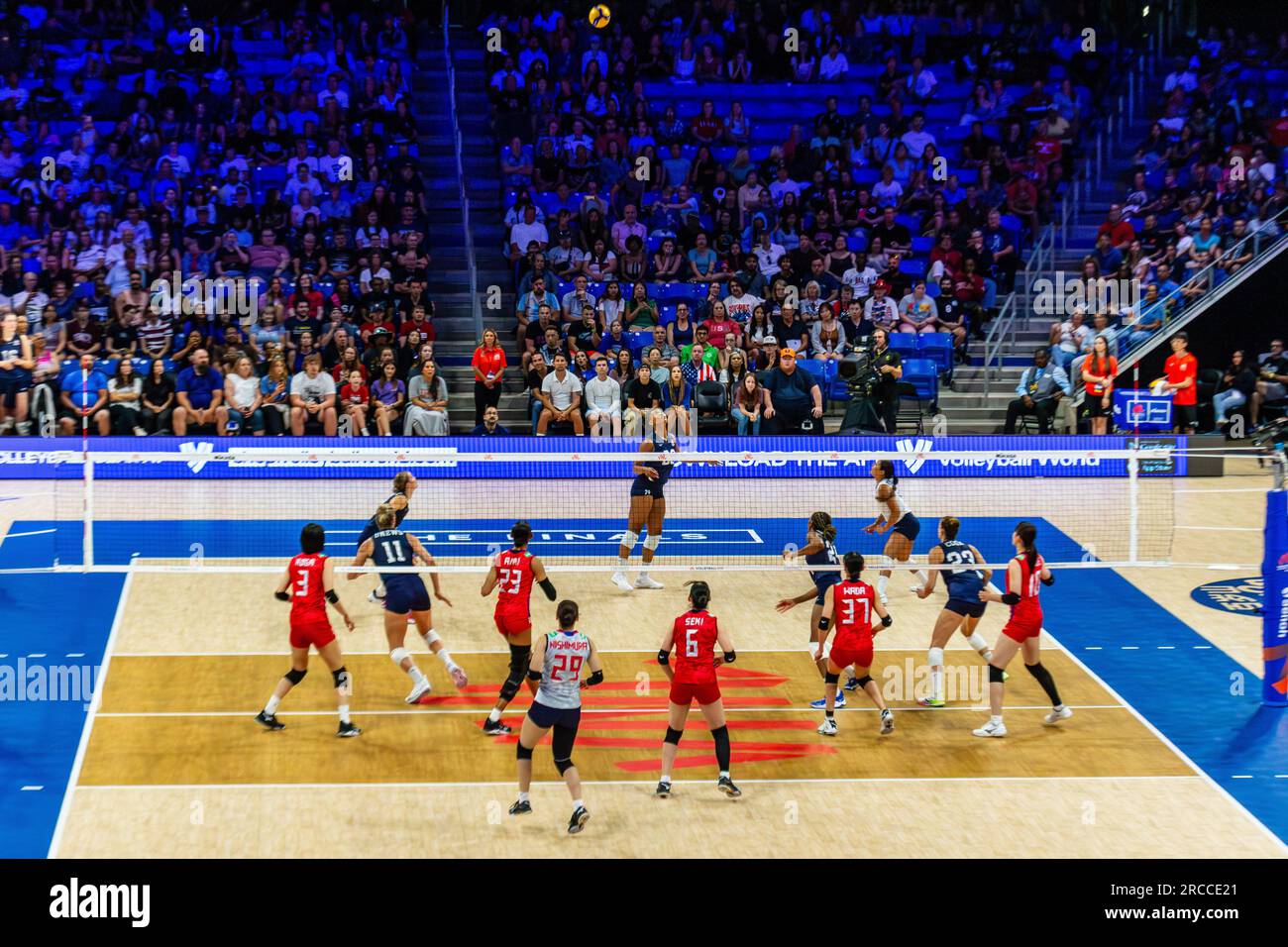 Arlington, Texas, USA. 12th July, 2023. Volleyball Nations League teams ...