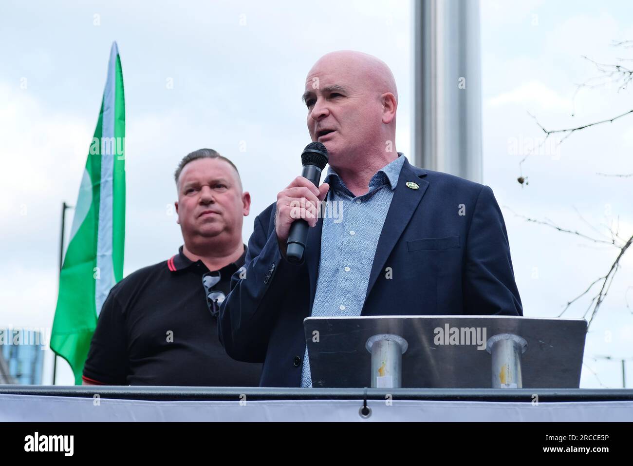 London, UK. 13th July, 2023. President of the Rail, Maritime and ...