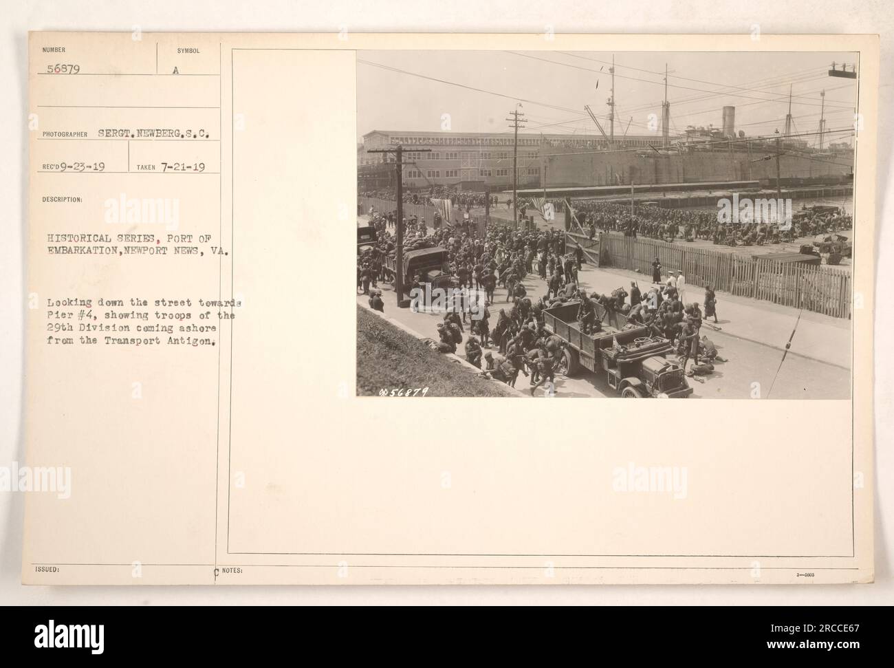 This photograph depicts the scene at the port of embarkation in Newport ...