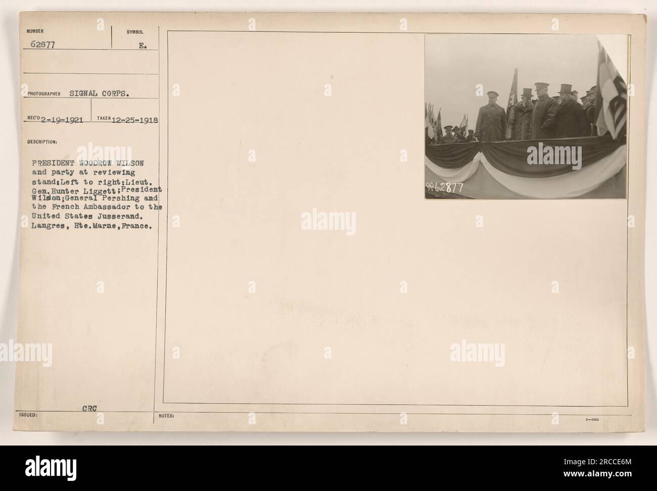 President Woodrow Wilson and his party, including Lieutenant General ...