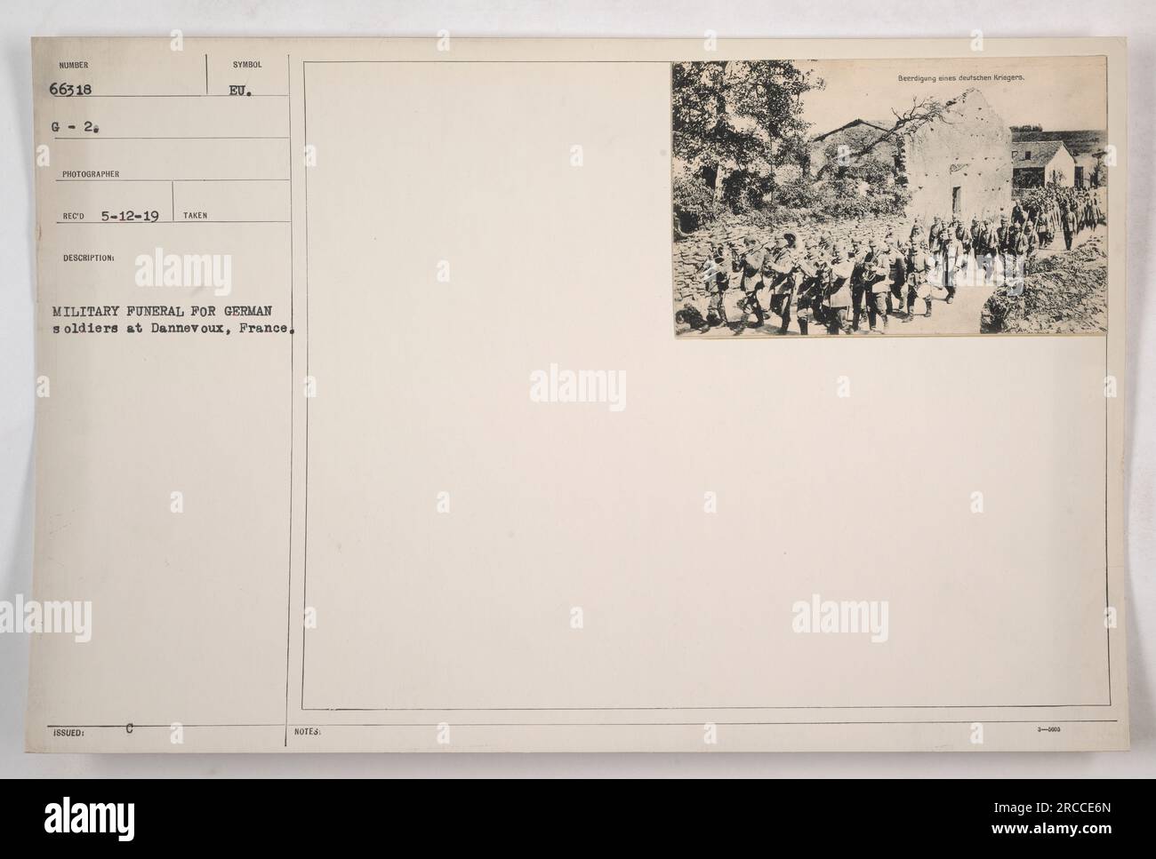 Military funeral for German soldiers at Dannevoux, France. This ...