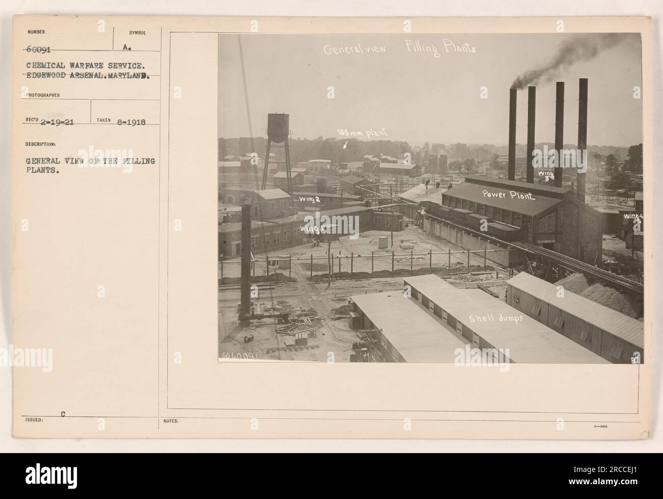 Image showing a general view of the filling plants at Edgewood Arsenal ...
