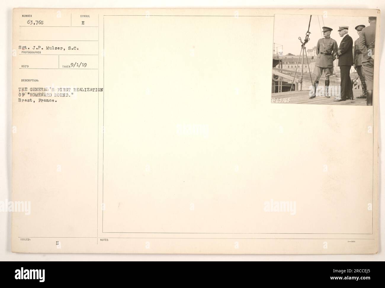 In this photograph, taken in Brest, France, we see the General ...