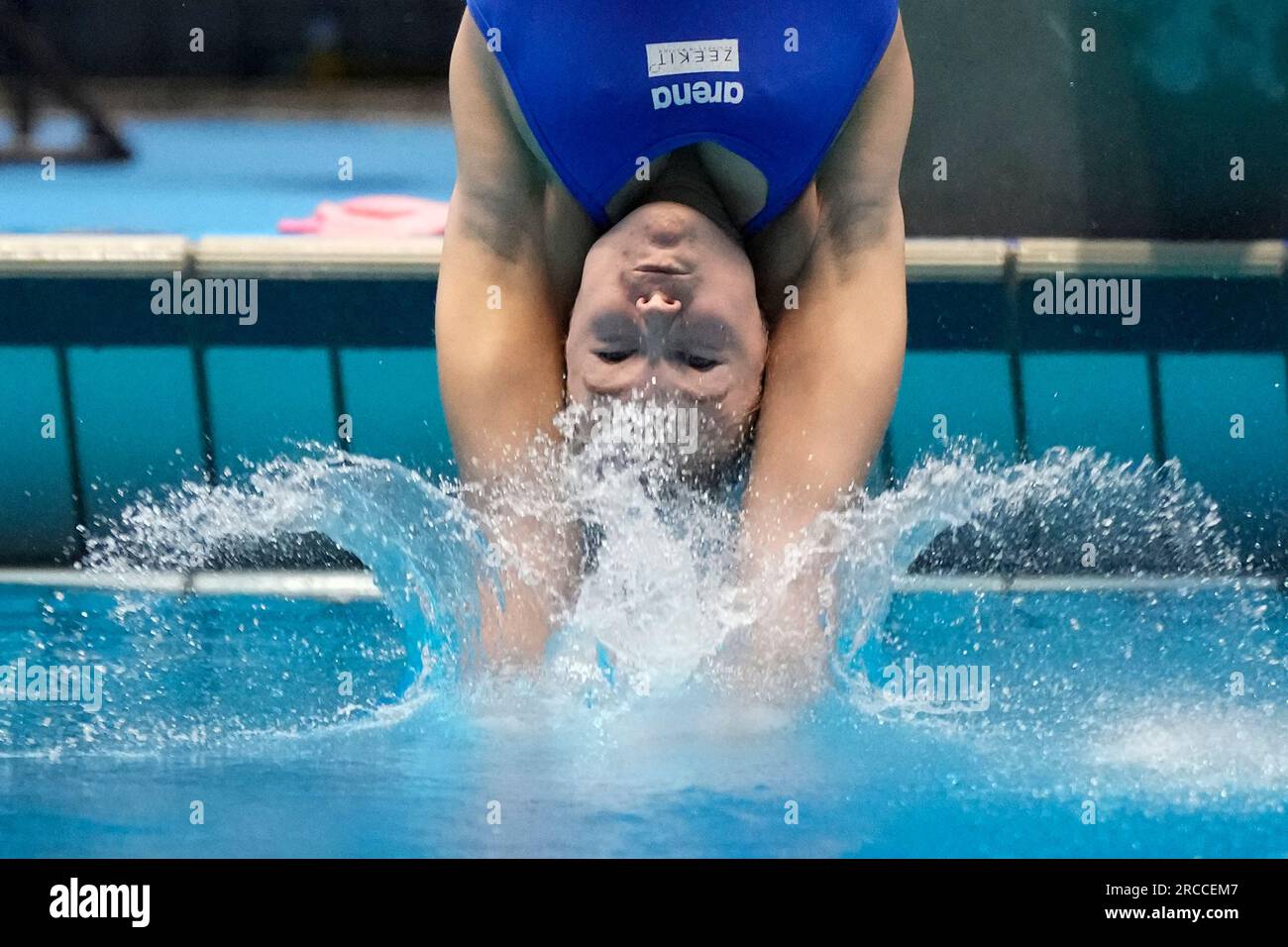 Caroline Kupka of Norway competes in the 1m Springboard Women at the ...