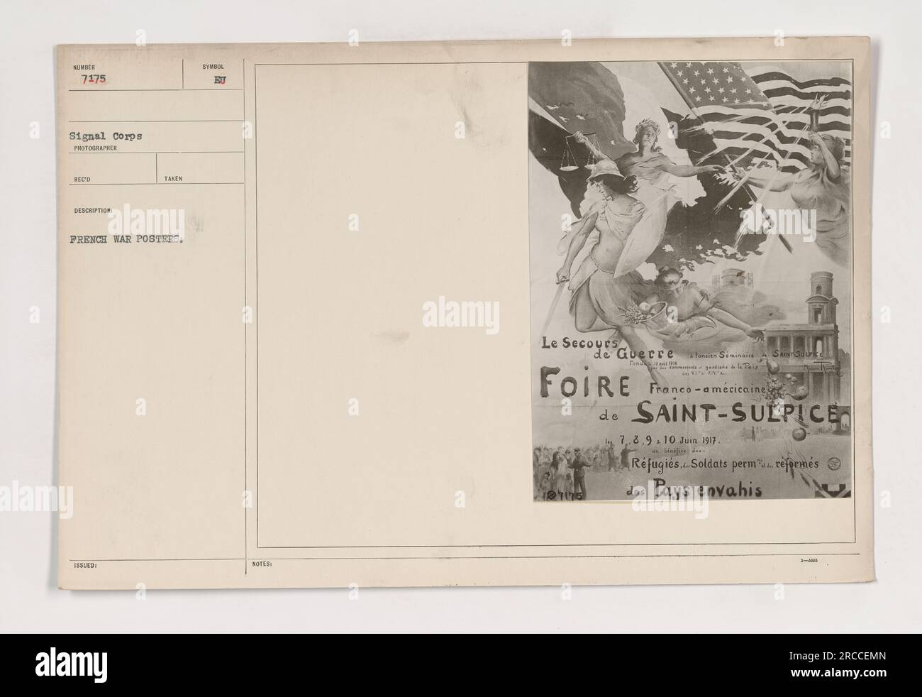 French war posters on display at the Franco-American Fair in Saint ...