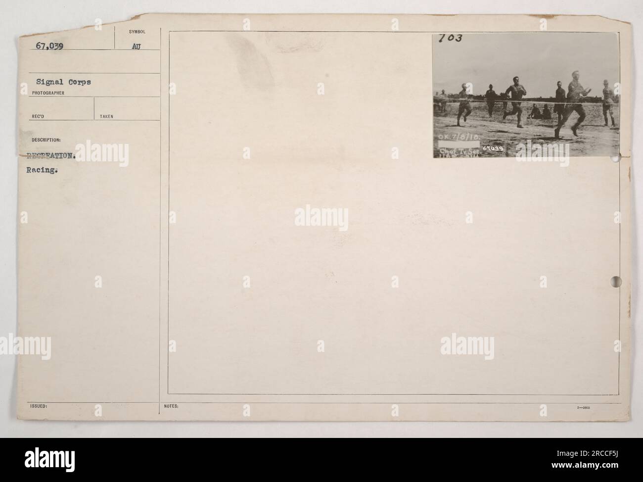 Soldiers from the US Signal Corps engaging in a racing event during ...