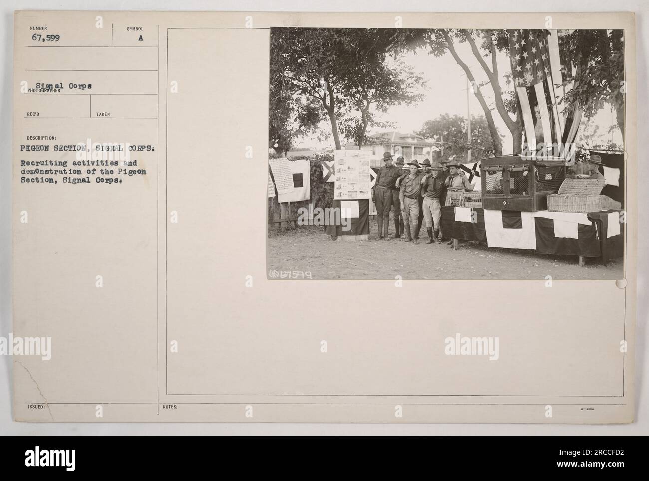 Recruiting and demonstration of the Pigeon Section, Signal Corps. 27599 ...