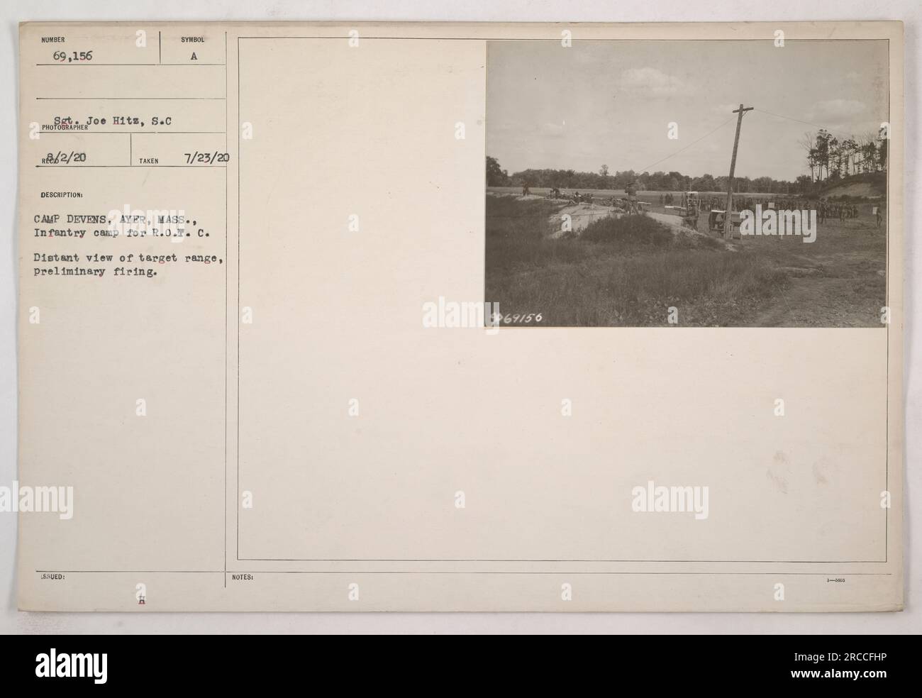 A distant view of the target range at Camp Devens in Ayer ...