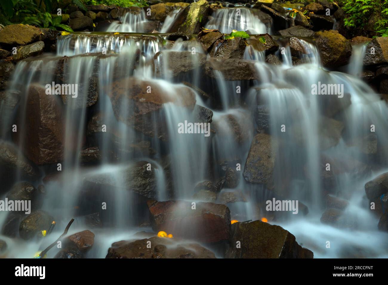 Landscape of multilevel waterfalls in Dlundung, Trawas, Mojokerto ...