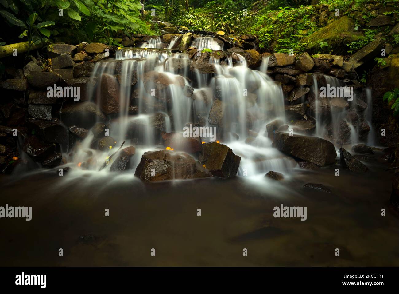 Landscape of multilevel waterfalls in Dlundung, Trawas, Mojokerto ...