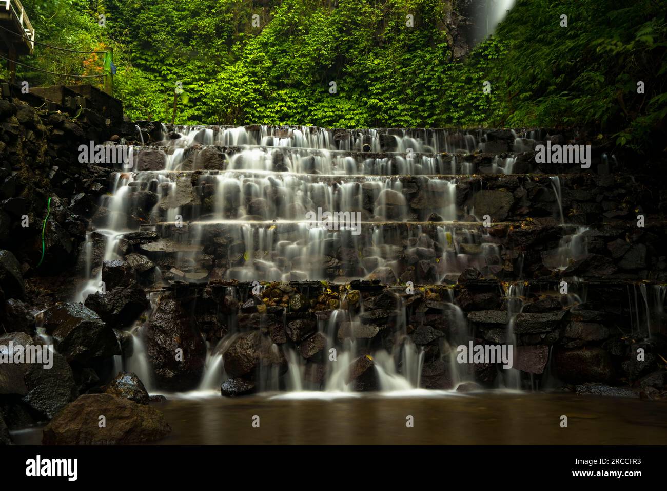 Landscape of multilevel waterfalls in Dlundung, Trawas, Mojokerto ...