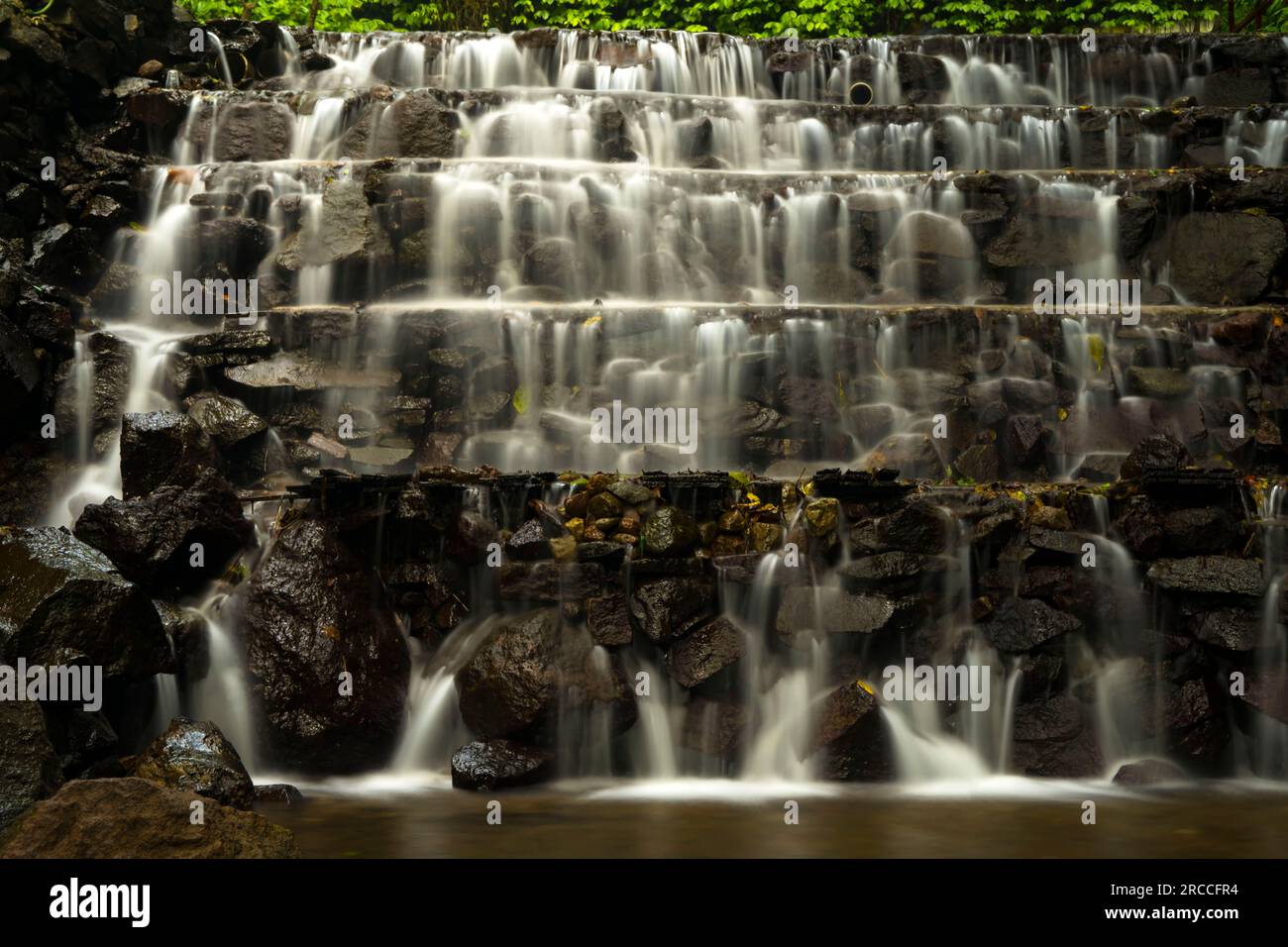 Landscape of multilevel waterfalls in Dlundung, Trawas, Mojokerto ...