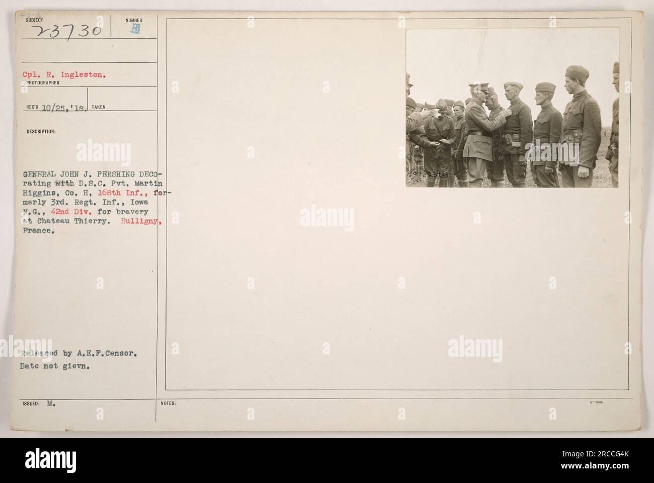 Pvt martin higgins hi-res stock photography and images - Alamy