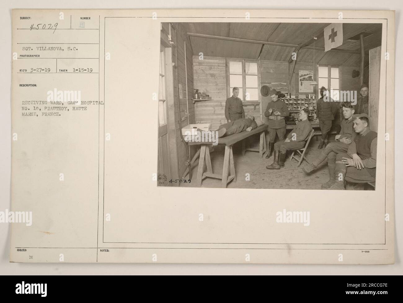 Members of the American military receiving care at Camp Hospital No. 10 ...
