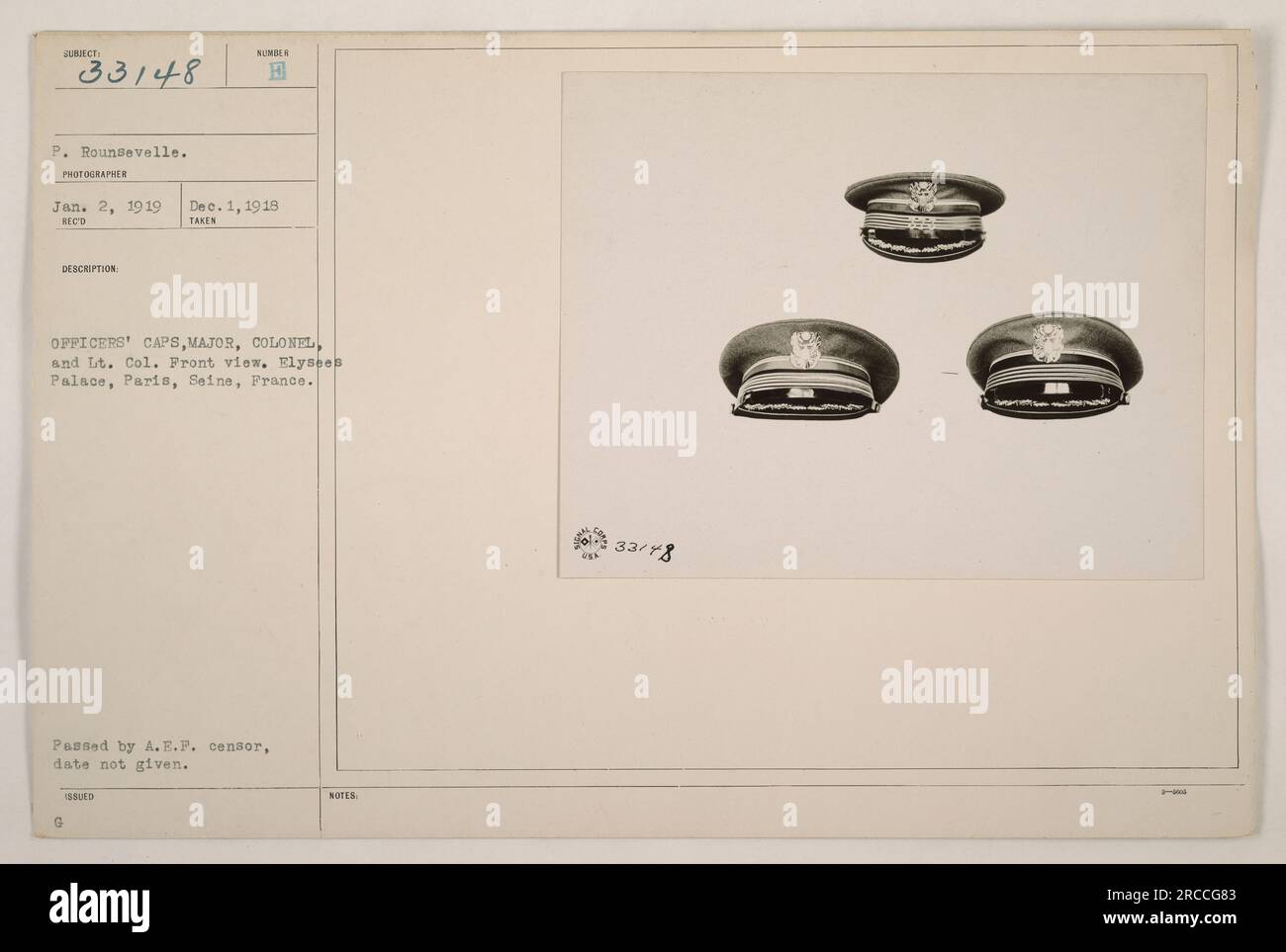 Image showing three officers wearing caps; one is a Major, one is a ...