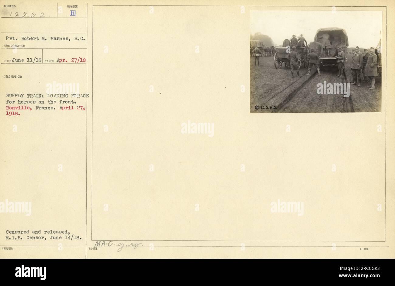 Private Robert M. Barnes of the Supply Corps is seen in this photograph ...