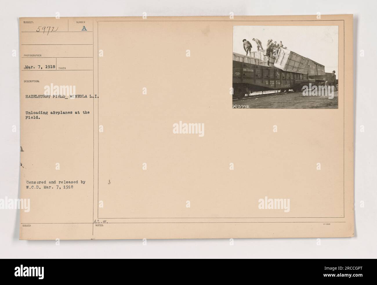 American soldiers unloading airplanes at Hazelhurst Field, located in ...
