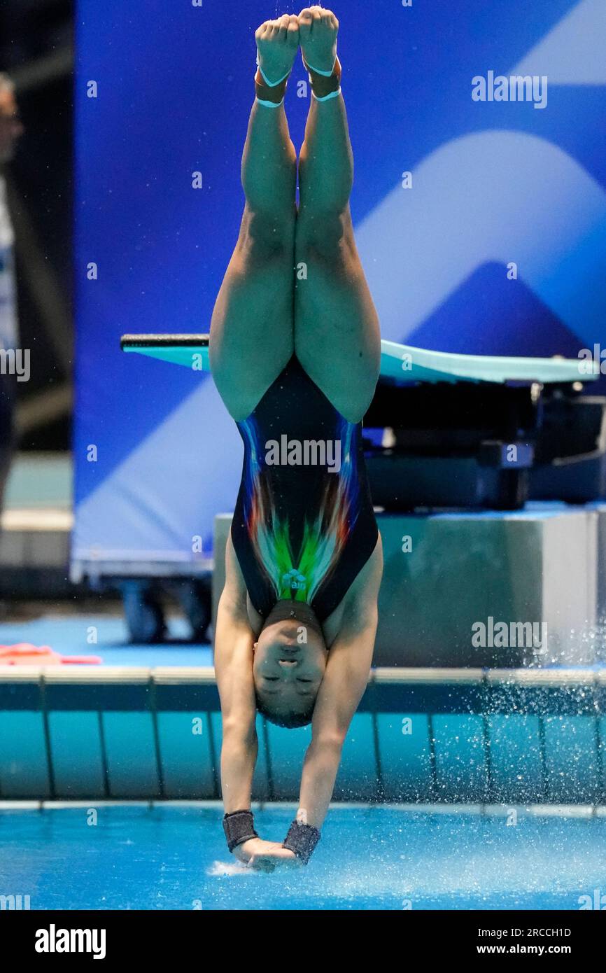 Kimberly Qian Ping Bong of Malaysia competes in the 1m Springboard ...