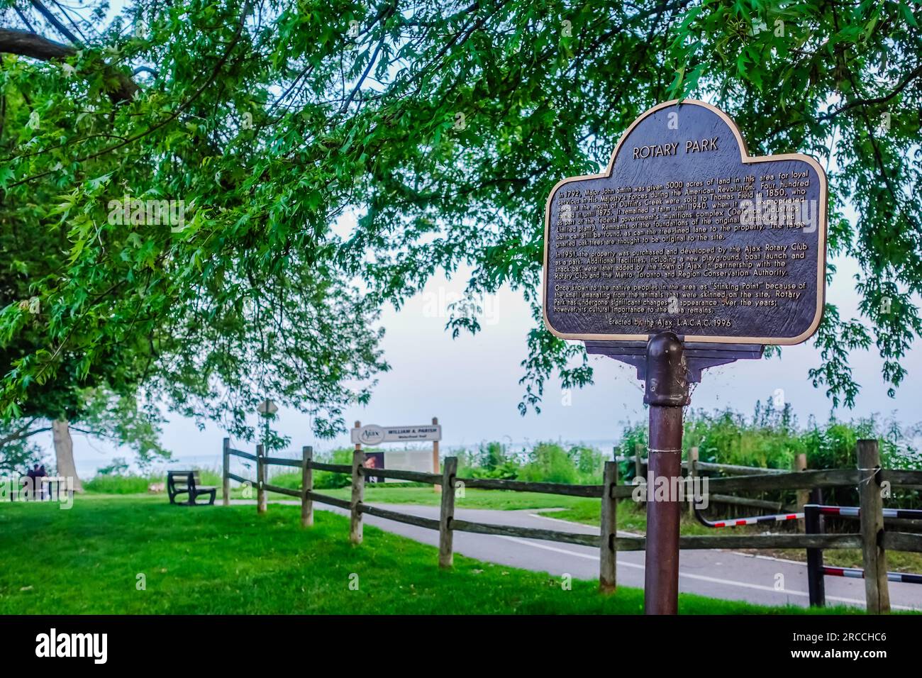 Rotary park is a lakeside park at the mouth of a creek with giant ...
