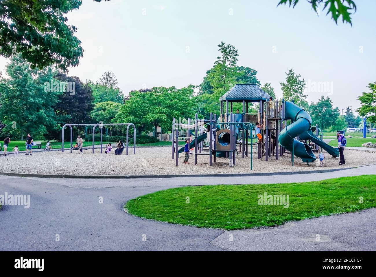 Rotary park is a lakeside park at the mouth of a creek with giant ...