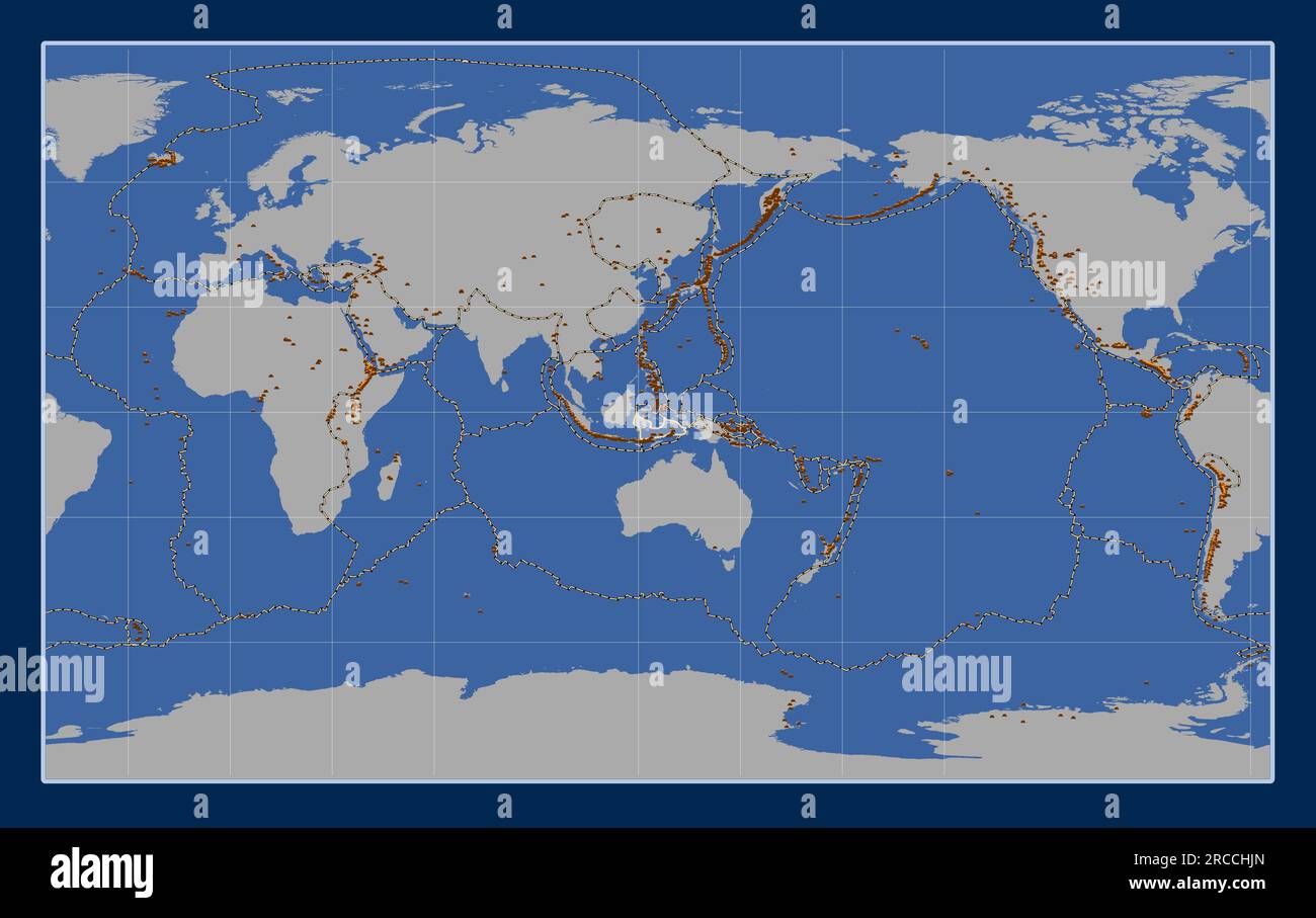 Shape Of The Banda Sea Tectonic Plate On The Solid Contour Map In The Compact Miller Projection