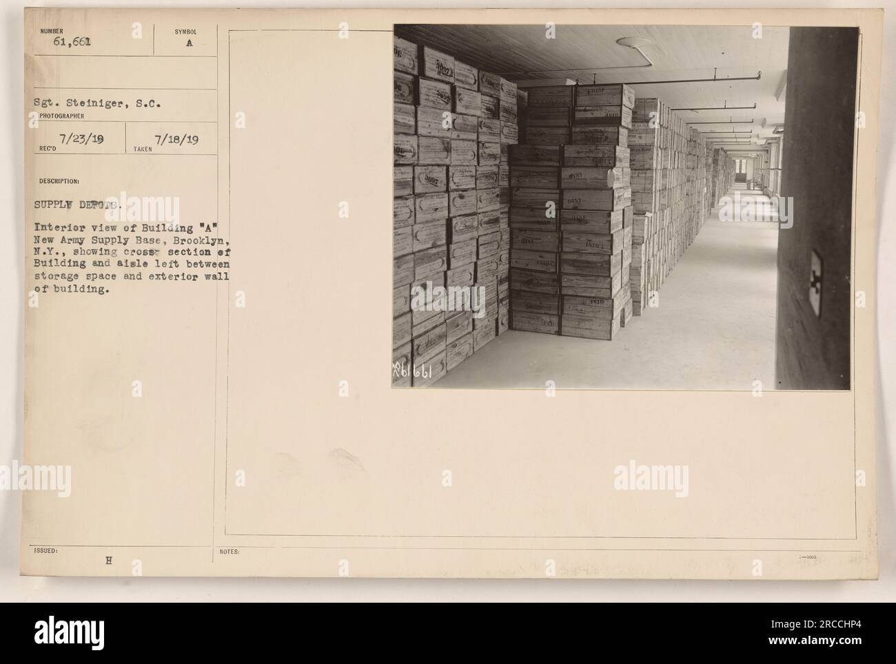 Interior view of Building "A" at the New Army Supply Base in Brooklyn ...