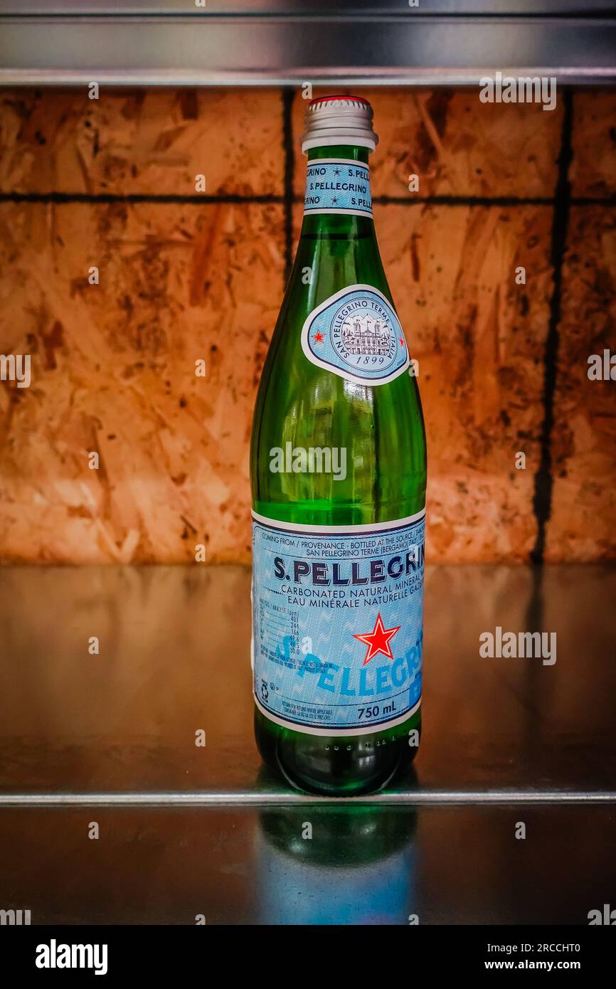 S pellegrino carbonated natural mineral water Stock Photo - Alamy