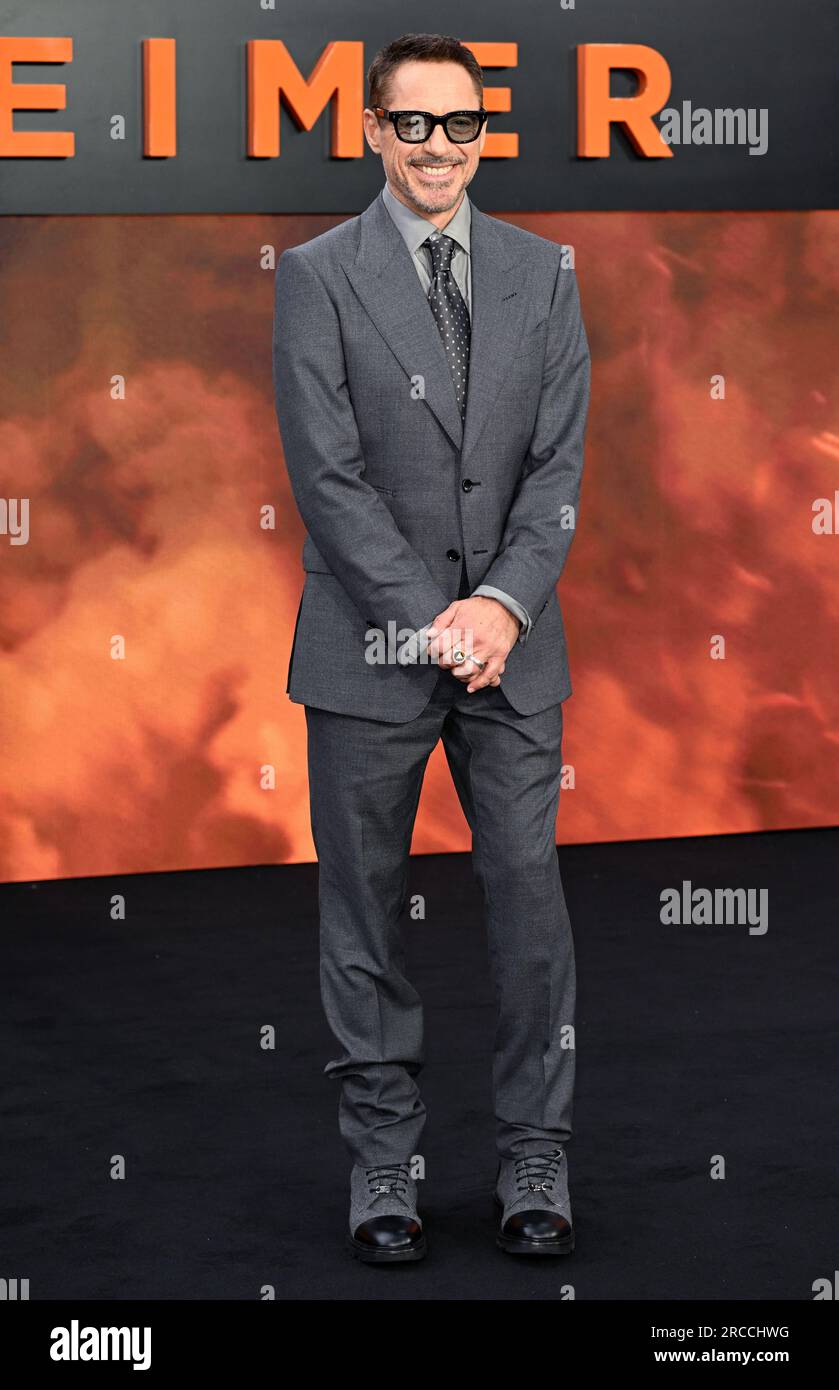 London, UK. 13th July, 2023. Robert Downey Jr at the Oppenheimer UK ...
